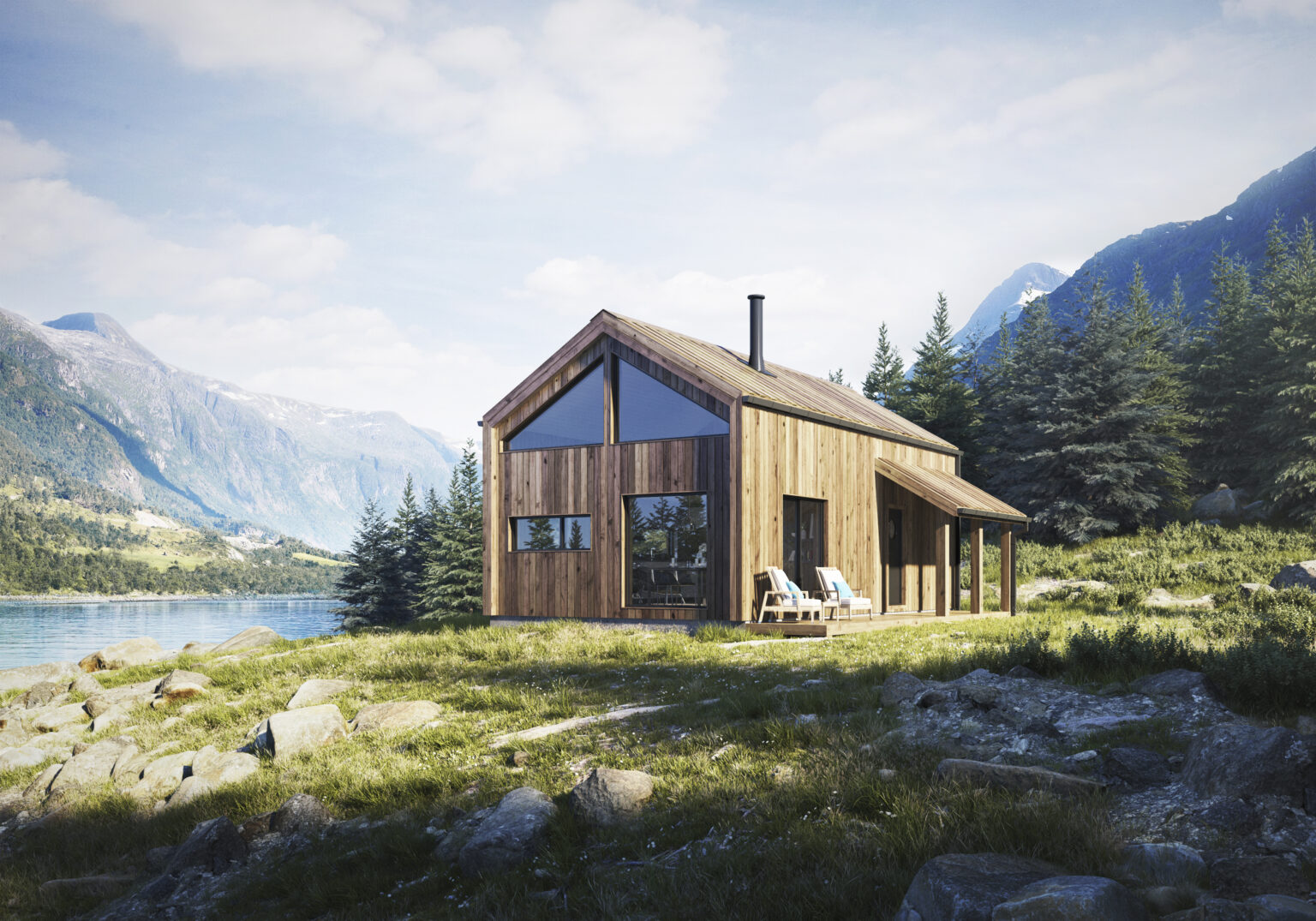 Våre hyttemodeller – landingsside – Sande Hus og Hytter